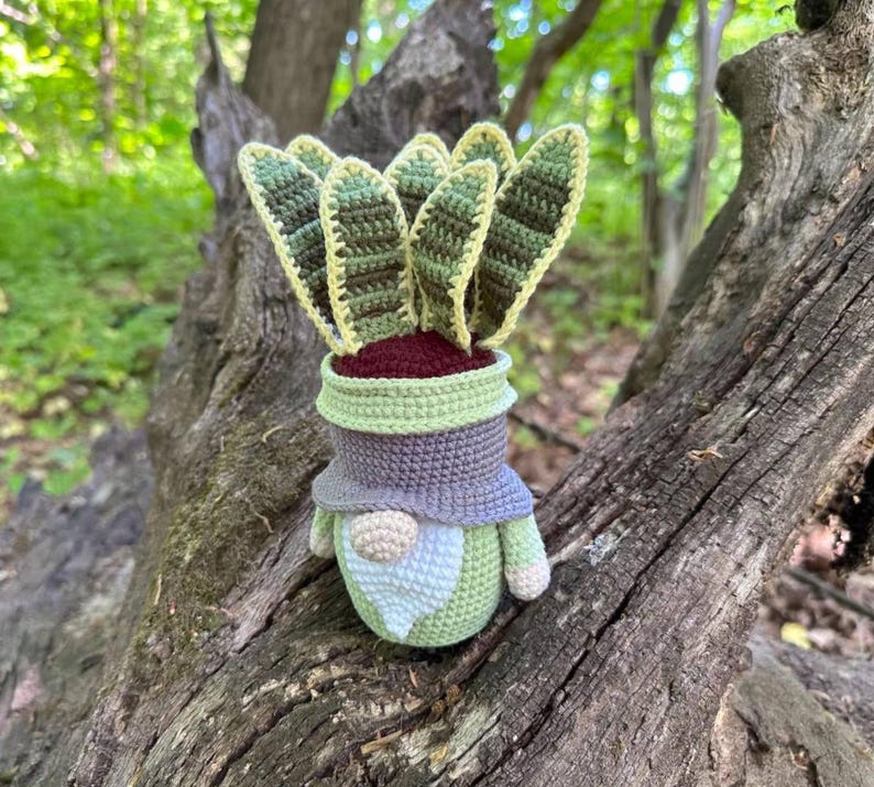 Gnome Succulent (sansevieria), Amigurumi Pattern, Crochet PDF Pattern ...