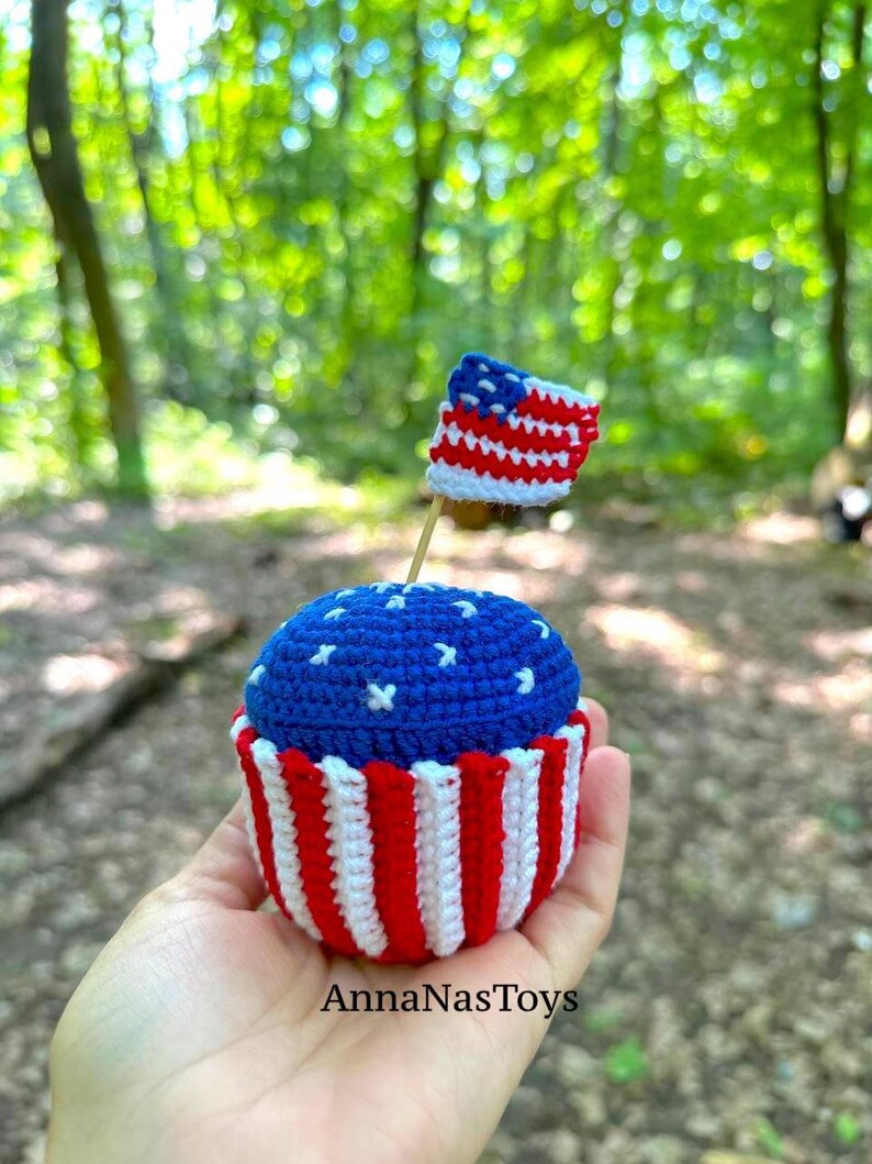 Cupcakes for US Independence Day Crochet Pattern - Independence Day ...