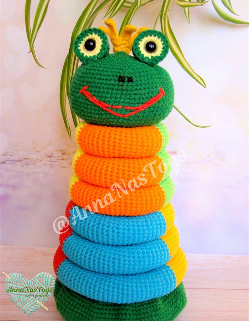 Crochet Amigurumi Stacking Rings Multi-color Frog PDF Pattern | Etsy