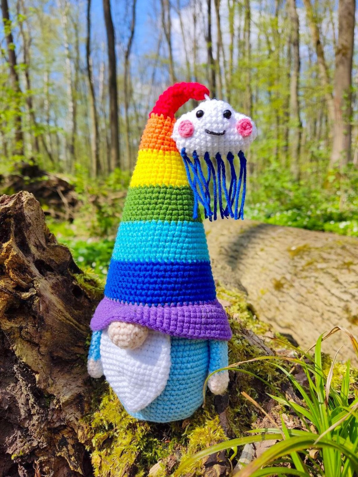 Gnome Rainbow Crochet Gnome Amigurumi Pattern Gnome With - Etsy