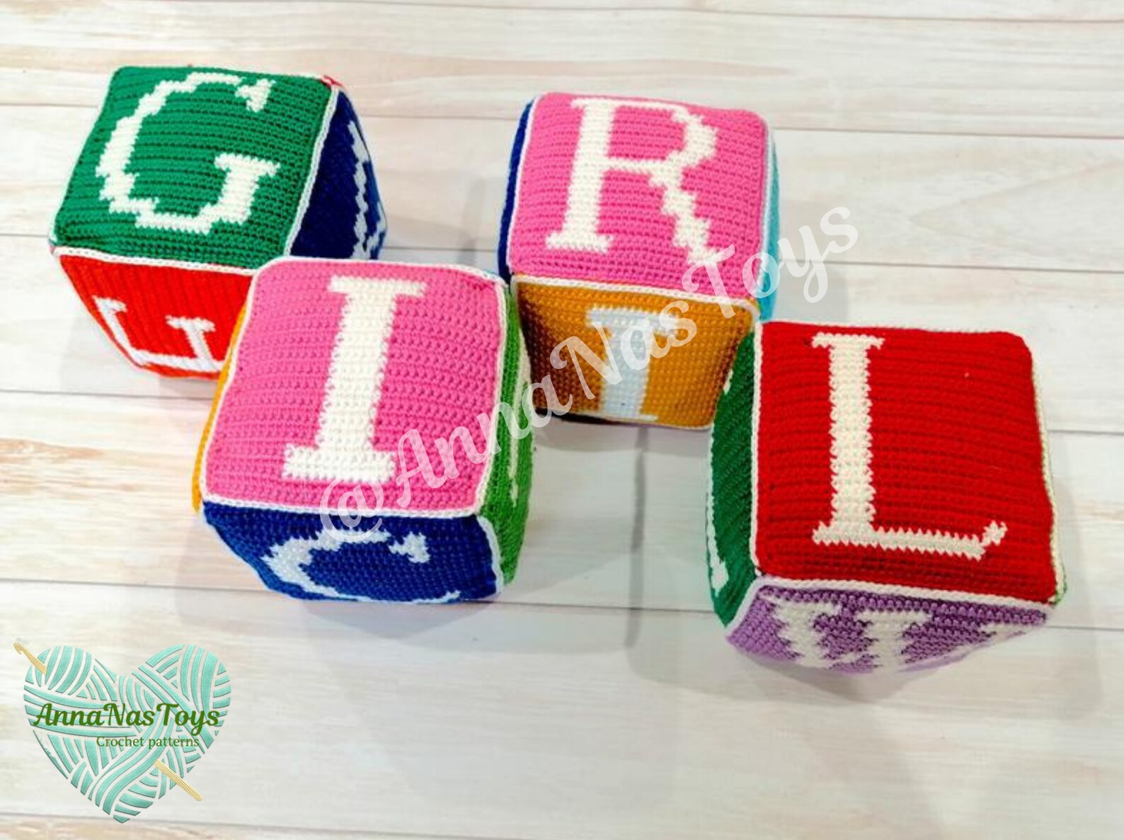 Alphabet Baby Blocks A to Z Crochet PDF Pattern english_us - Etsy