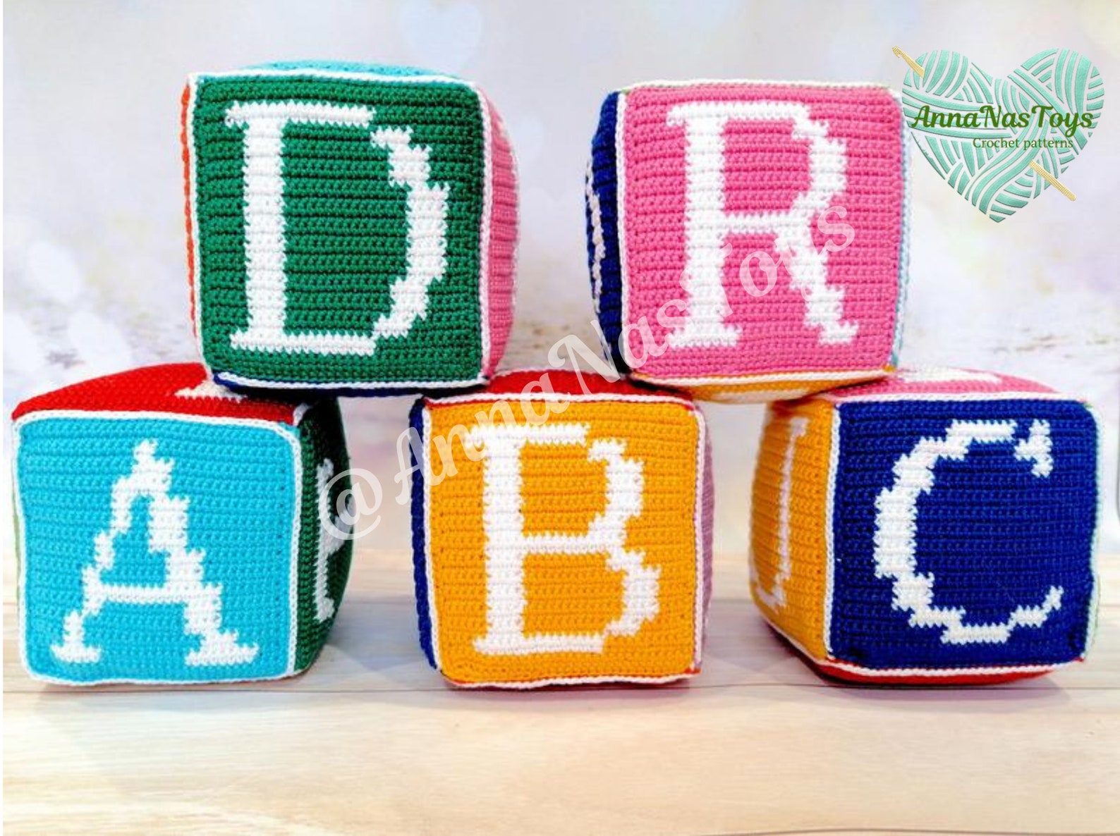 Alphabet Baby Blocks A to Z Crochet PDF Pattern english_us - Etsy
