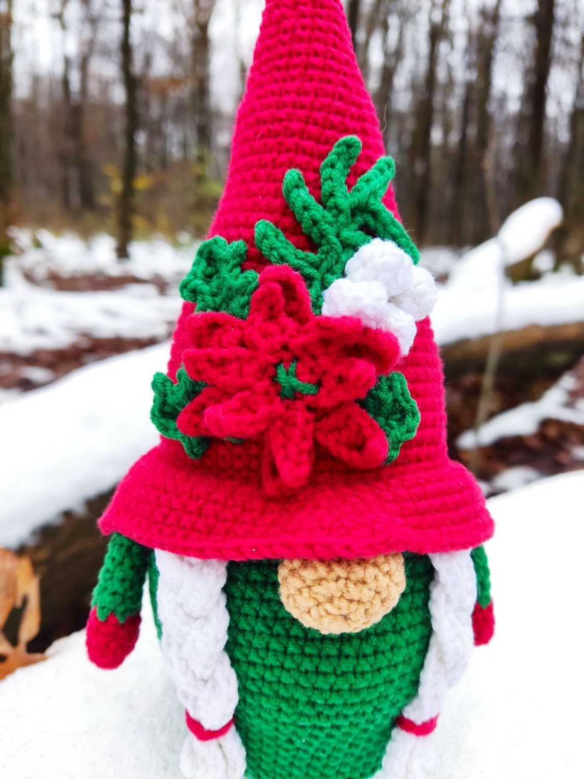 Christmas Gnome Girl Crochet Gnome Amigurumi Pattern Gnome - Etsy