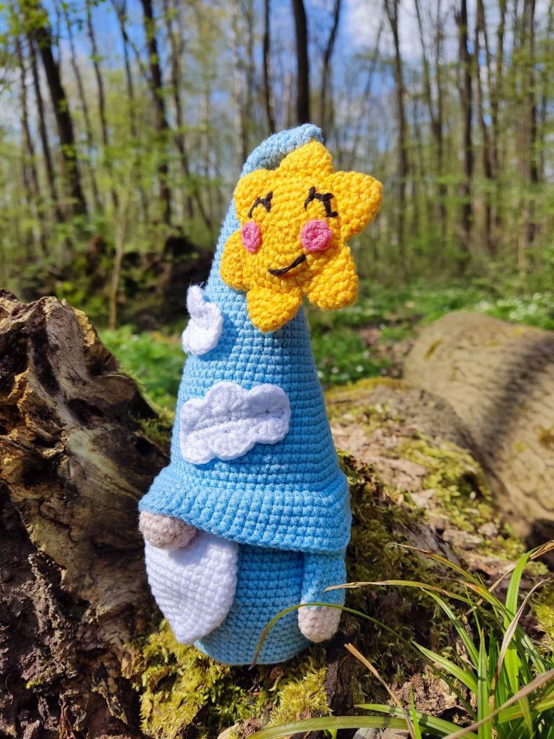 Gnome Sun and Moon Crochet Gnome Amigurumi Pattern Gnome Day - Etsy