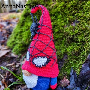Gnome Spider, Crochet Gnome Amigurumi Pattern, Hero Gnome, Crochet PDF ...