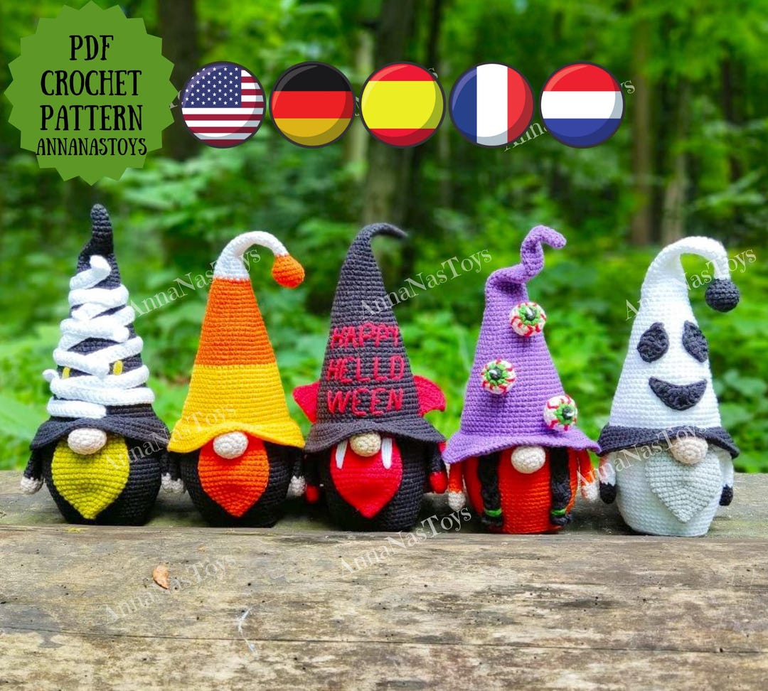 Gnomes:ghost,candy Corn,vampire,mummy and Witch With an Eye,halloween ...