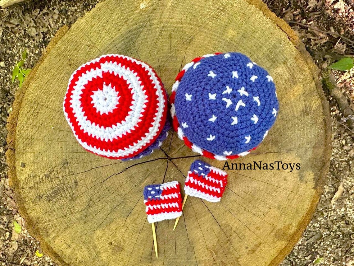 Cupcakes for US Independence Day Crochet Pattern - Independence Day ...