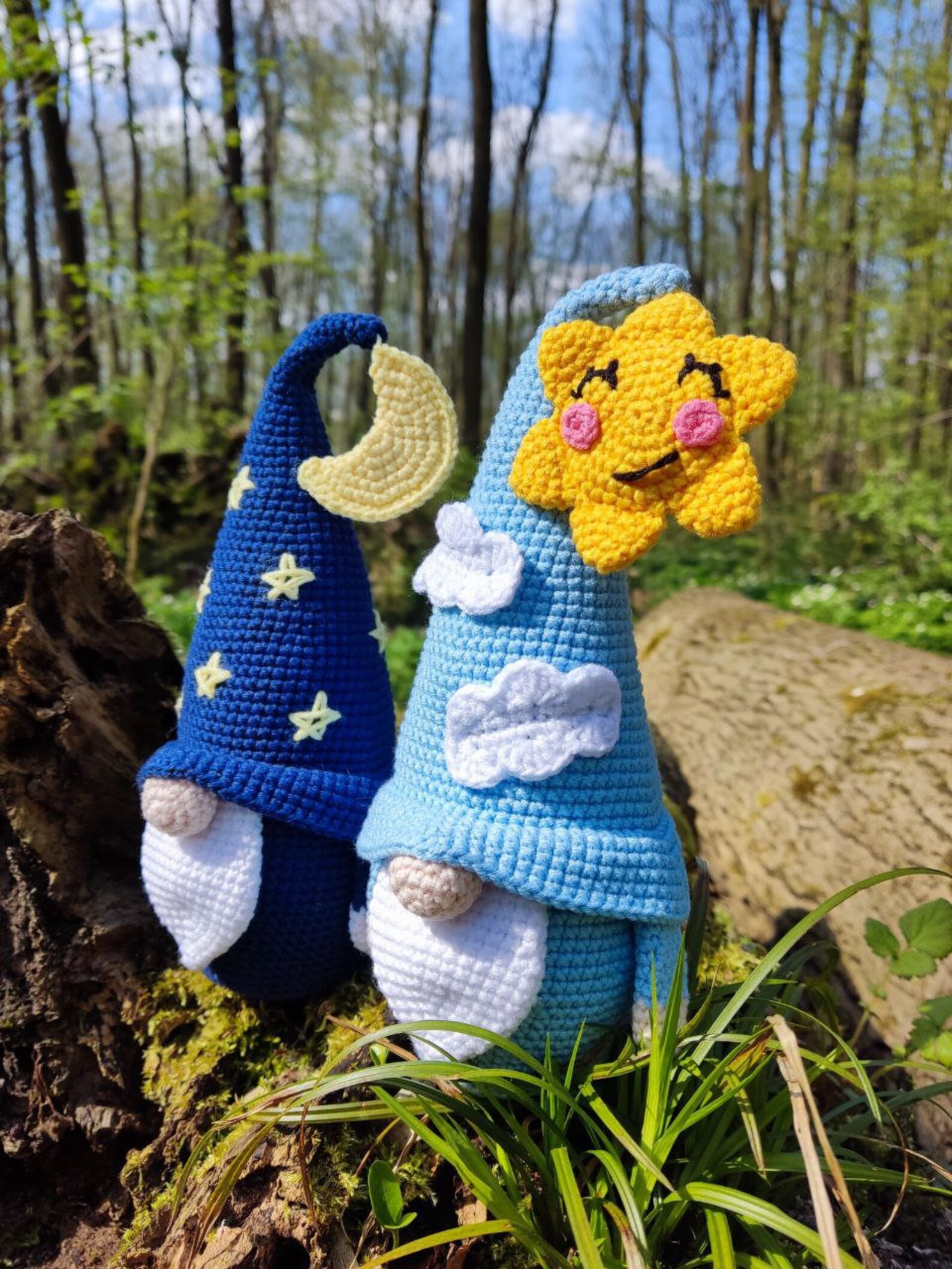 Gnome Sun and Moon Crochet Gnome Amigurumi Pattern Gnome Day - Etsy