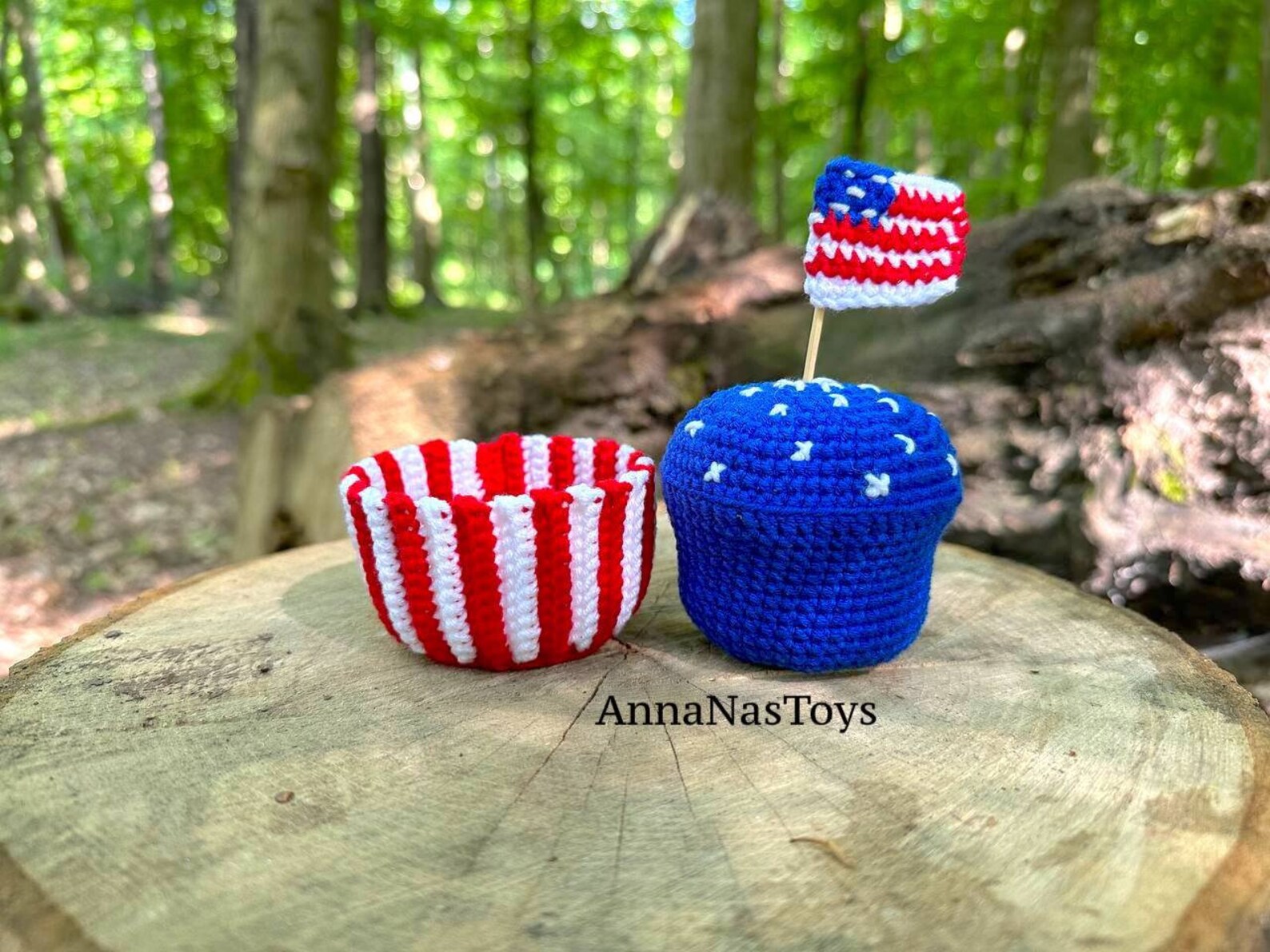 Cupcakes for US Independence Day Crochet Pattern - Independence Day ...