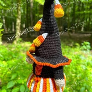 Gnome Candy Corn (girl), Amigurumi Pattern, Crochet Halloween Decor ...