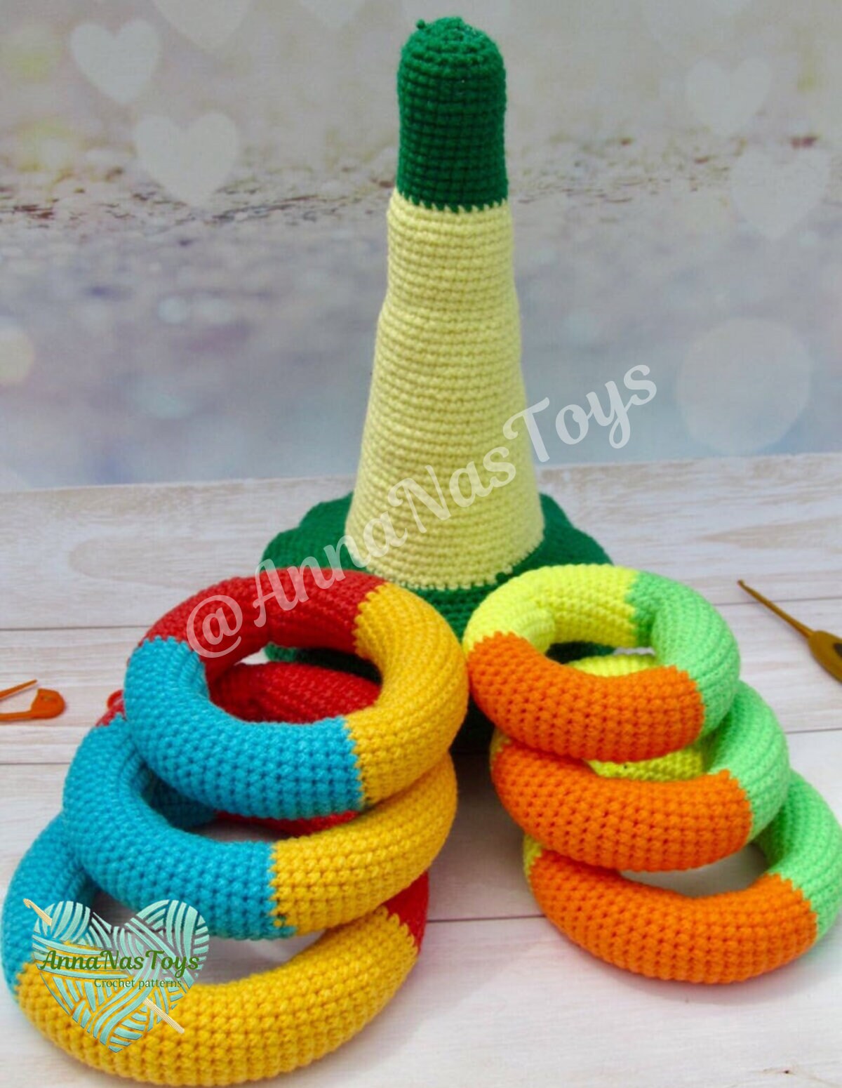 Crochet Amigurumi Multi-color Stacking Rings PDF Pattern | Etsy