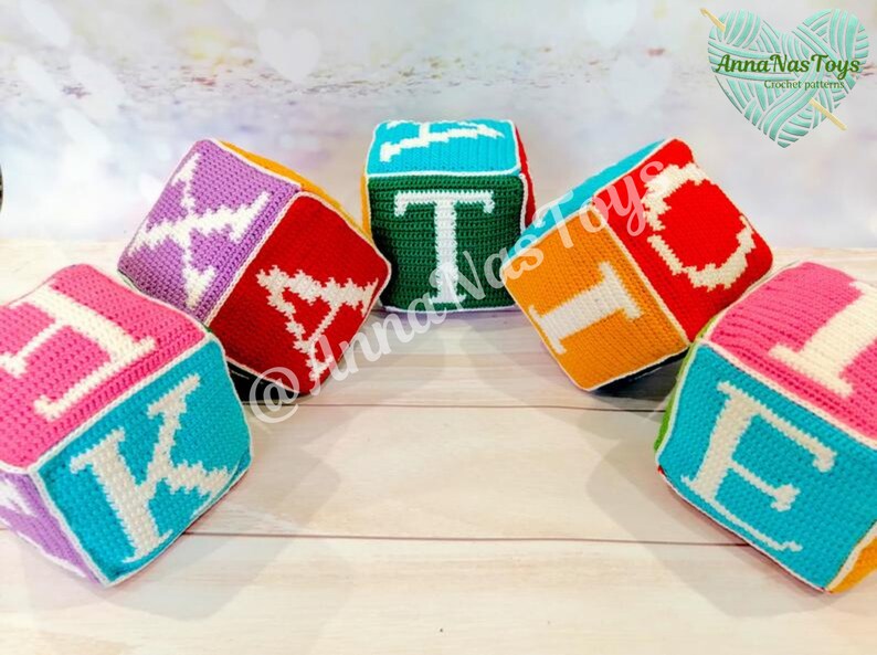 Alphabet Baby Blocks A to Z Crochet PDF Pattern english_us - Etsy