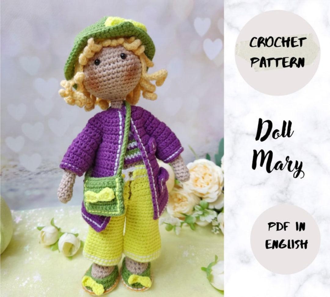 Doll Mary Crochet PDF Pattern (english_us Terms), Amigurumi Doll ...