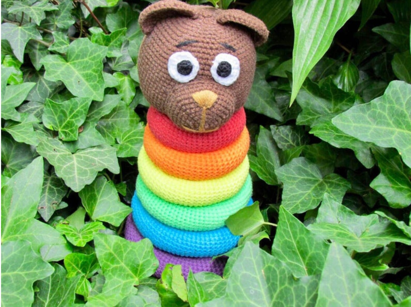 Crochet Amigurumi Toy Stacking Rings Rainbow Bear PDF Pattern - Etsy