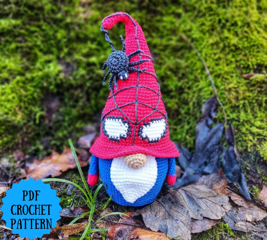 Gnome Spider Crochet Gnome Amigurumi Pattern Hero Gnome - Etsy