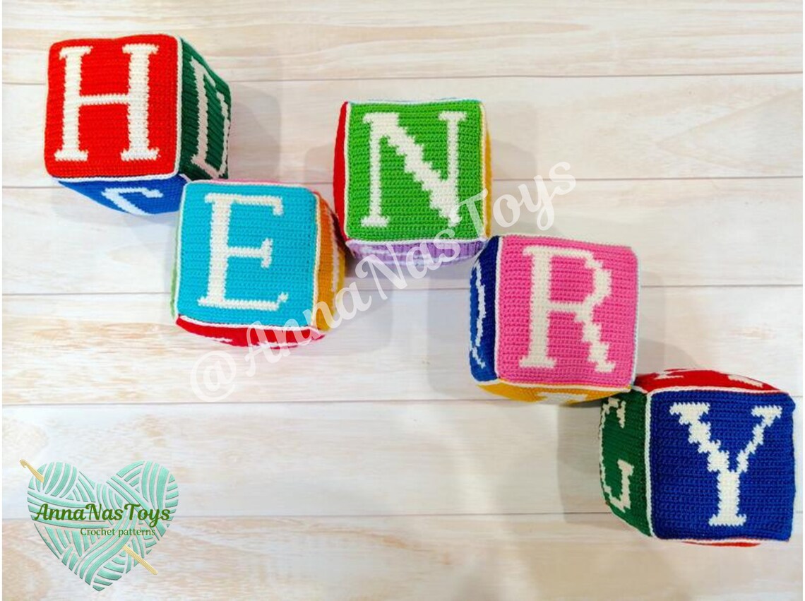 Alphabet Baby Blocks A to Z Crochet PDF Pattern english_us - Etsy