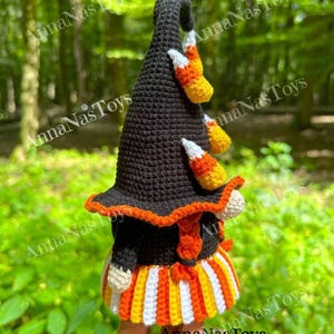 Gnome Candy Corn (girl), Amigurumi Pattern, Halloween Decor, Crochet ...