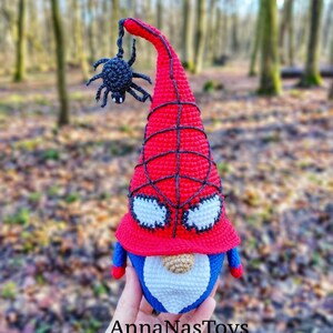 Gnome Spider, Crochet Gnome Amigurumi Pattern, Hero Gnome, Crochet PDF ...