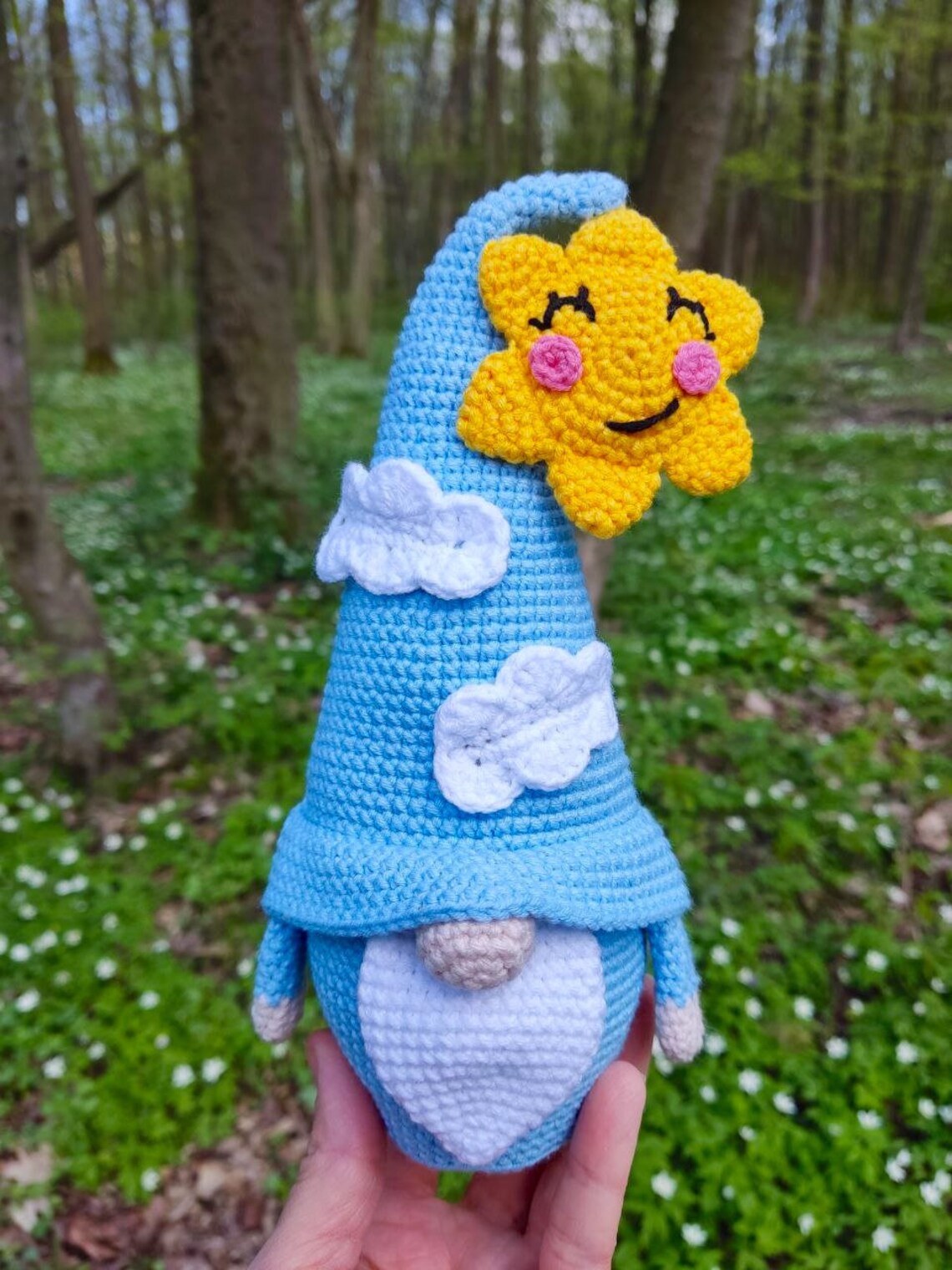 Gnome Sun and Moon Crochet Gnome Amigurumi Pattern Gnome Day - Etsy