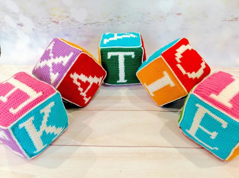 Alphabet Baby Blocks A to Z Crochet PDF Pattern english_us - Etsy