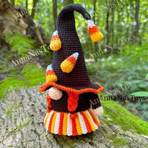 Gnome Candy Corn (girl), Amigurumi Pattern, Halloween Decor, Crochet ...