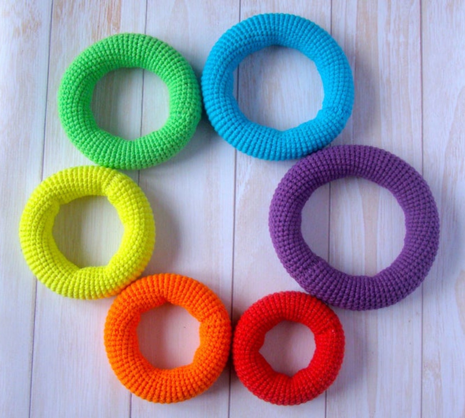 Crochet Amigurumi Stacking Rings Rainbow PDF Pattern - Etsy