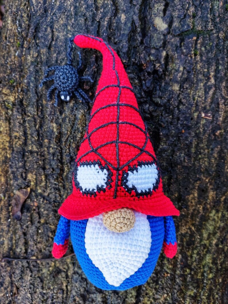 Gnome Spider Crochet Gnome Amigurumi Pattern Hero Gnome - Etsy