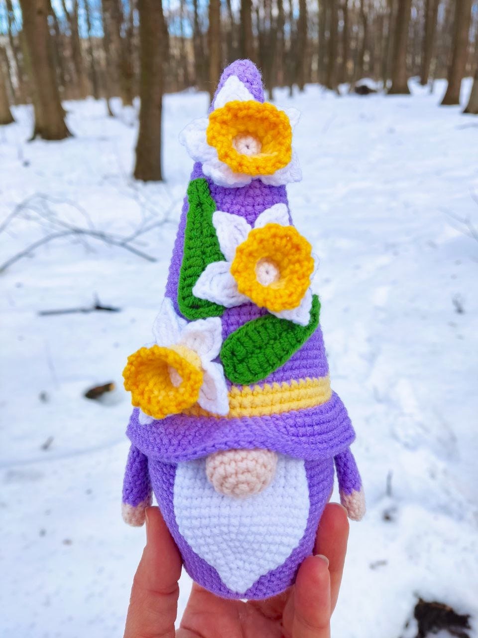 Spring Gnomes Gnome Hydrangea and Narcissus Pattern Crochet - Etsy