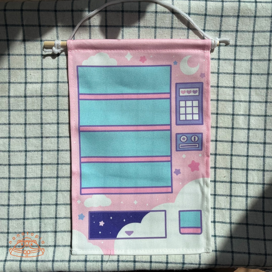 Vending Machine Pin Banner | Aesthetic Cute Enamel Pin Banner ...