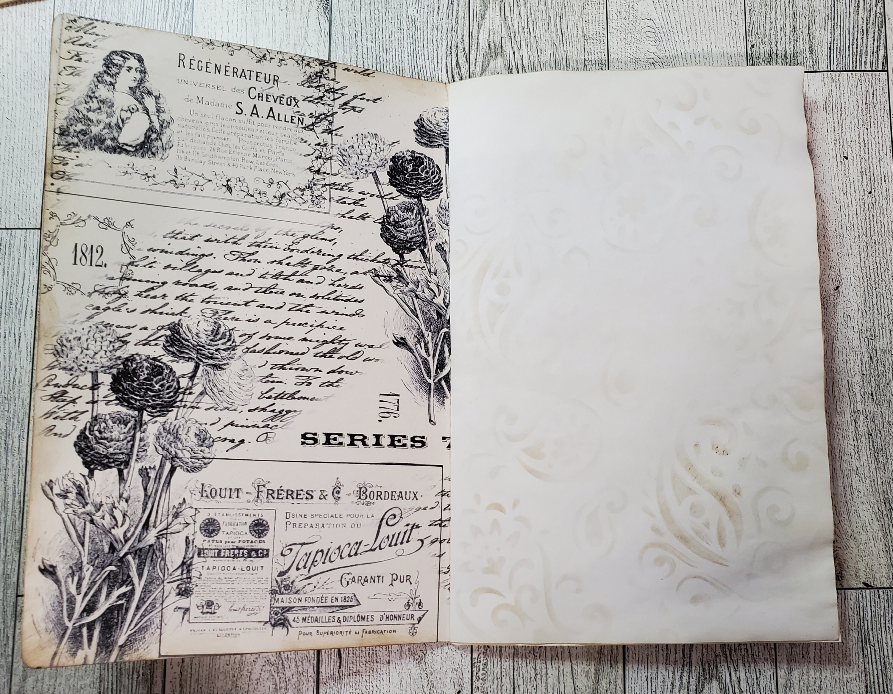 Golden Floral Theme 'journal in a Bag' - Etsy