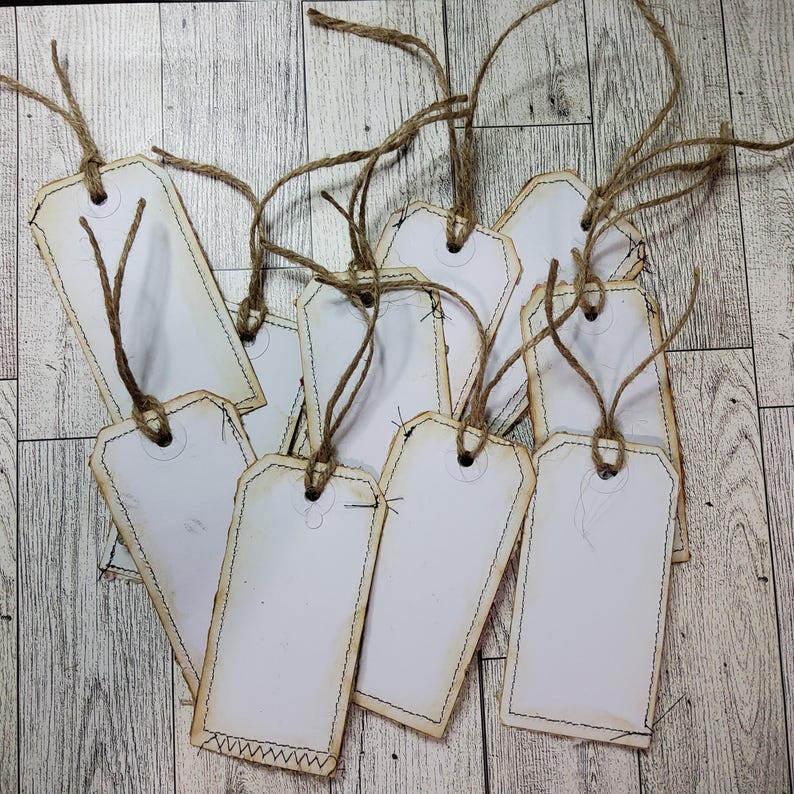 Small Decoupaged Christmas Tags, Set of 10 - Etsy
