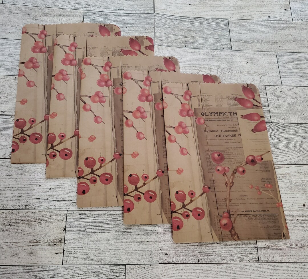 Set of 5 Handmade Paper Bags - Etsy