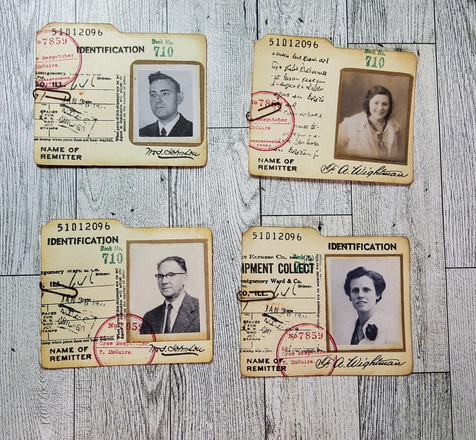 Vintage Faux Travel Document Card and Tickets, Set of 12 set 2 - Etsy