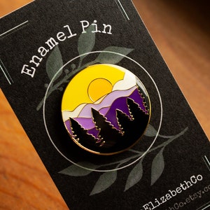 Subtle Nonbinary Flag Enamel Pin Mountain Pin Pride Pin Enamel Cute Pin ...