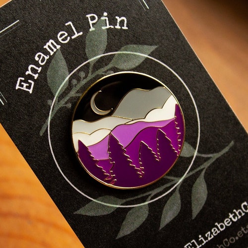 Subtle Asexual Flag Enamel Pin Mountain Pin - Etsy