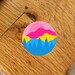 Subtle pansexual flag sticker pride sticker mountain | Etsy