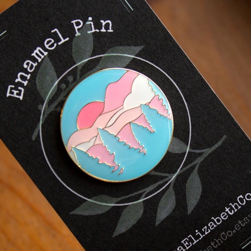 Subtle Transgender Flag Enamel Pin Mountain Pin | Etsy