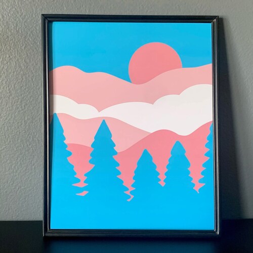 Subtle Pansexual Flag Poster 8x10 Poster Mountain Poster - Etsy