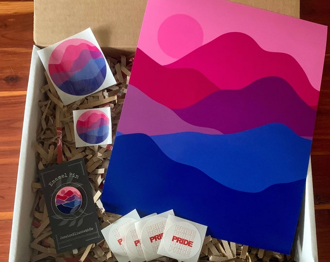 Subtle Bi Flag Bundle Subtle Bi Pin Bi Sticker Bi Poster - Etsy