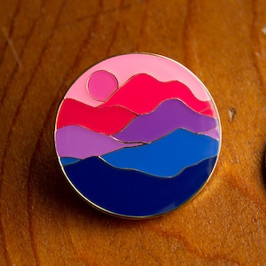 Subtle Bisexual Flag Enamel Pin Enamel Cute Pin Set Pins Laple Pin Hard Enamel Pin Gift for Her ...
