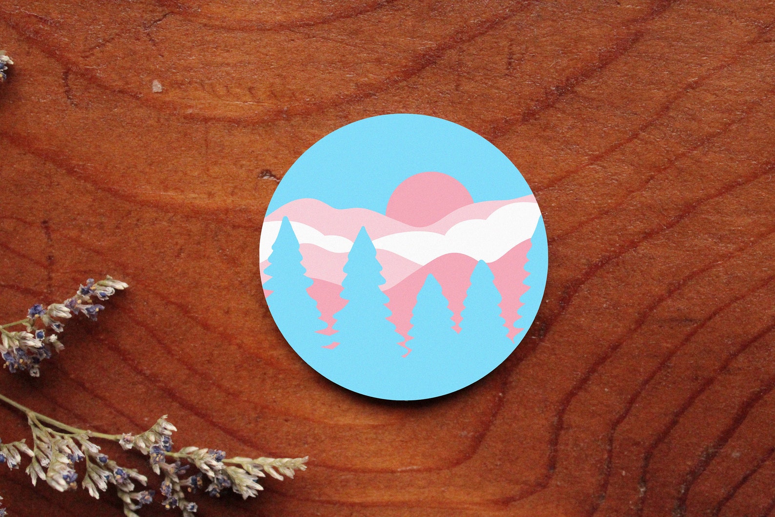Subtle Trans Flag Sticker Pride Sticker Mountain Sticker | Etsy