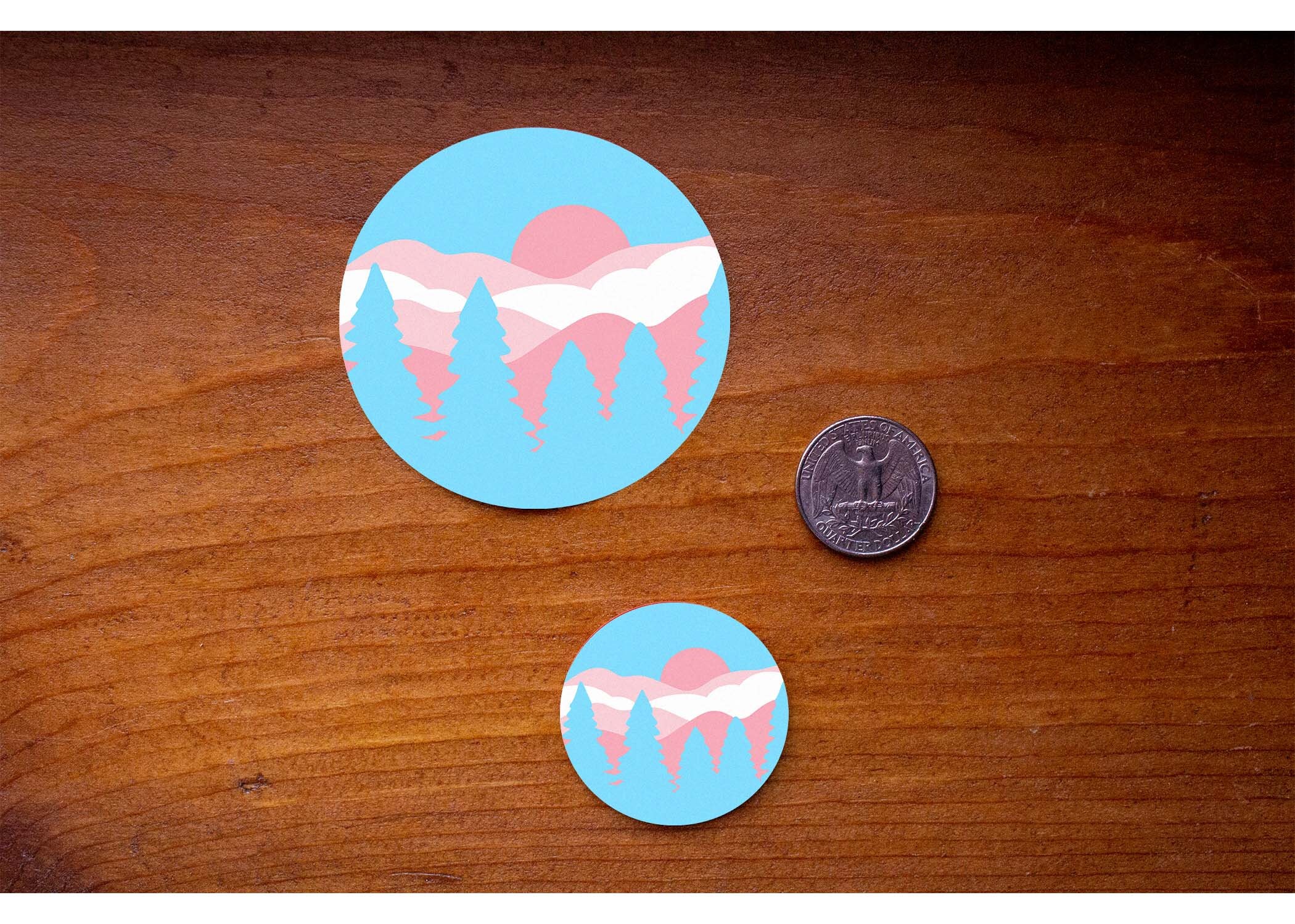 Subtle Trans Flag Sticker Pride Sticker Mountain Sticker | Etsy