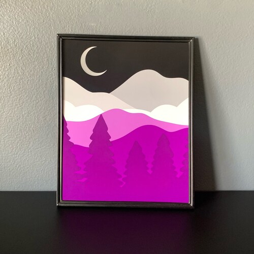 Subtle Trans Flag Poster 8x10 Poster Mountain Poster - Etsy