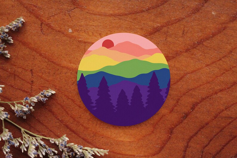 Subtle LGBTQ Flag Sticker Pride Sticker Rainbow Sticker - Etsy