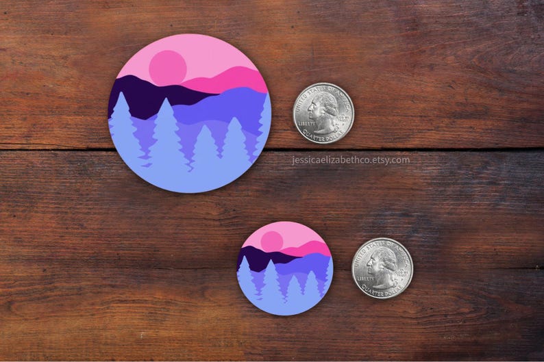 Omnisexual Pride Mountain Sticker: Subtle Omnisexual Flag, Laptop Decal ...