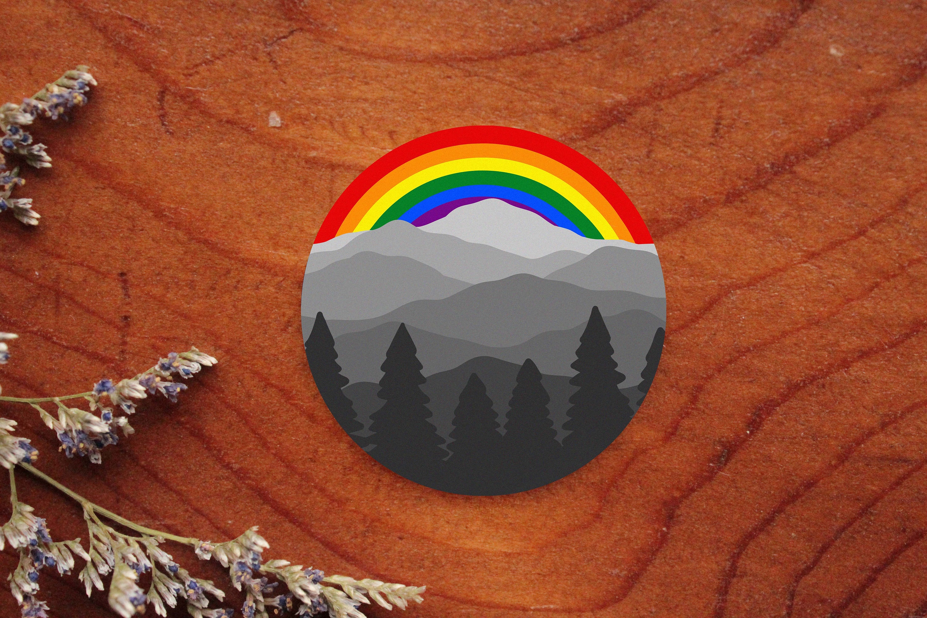 Subtle Ally Flag Sticker Pride Sticker Mountain Sticker - Etsy