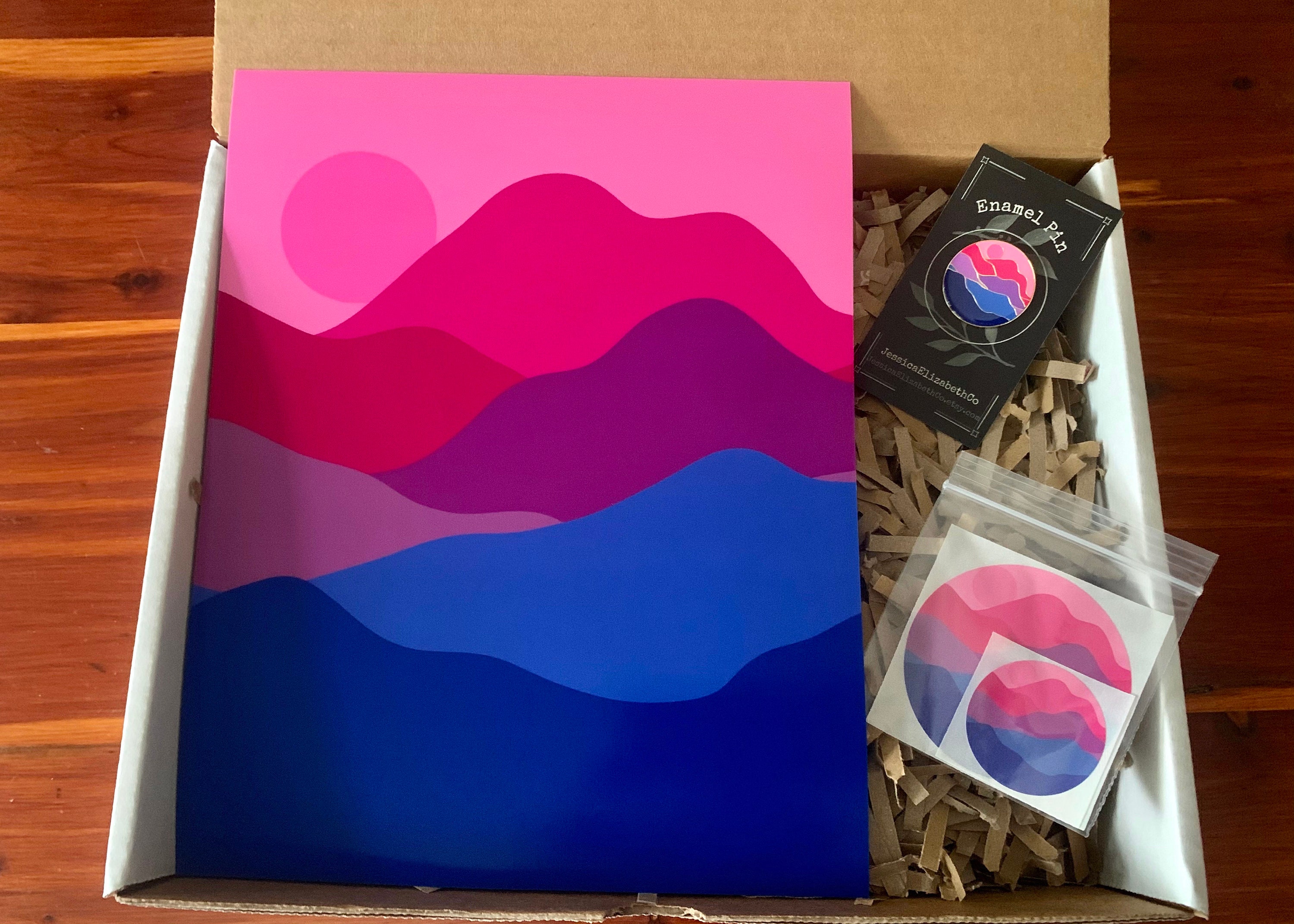 Subtle Bi Flag Bundle Subtle Bi Pin Bi Sticker Bi Poster | Etsy