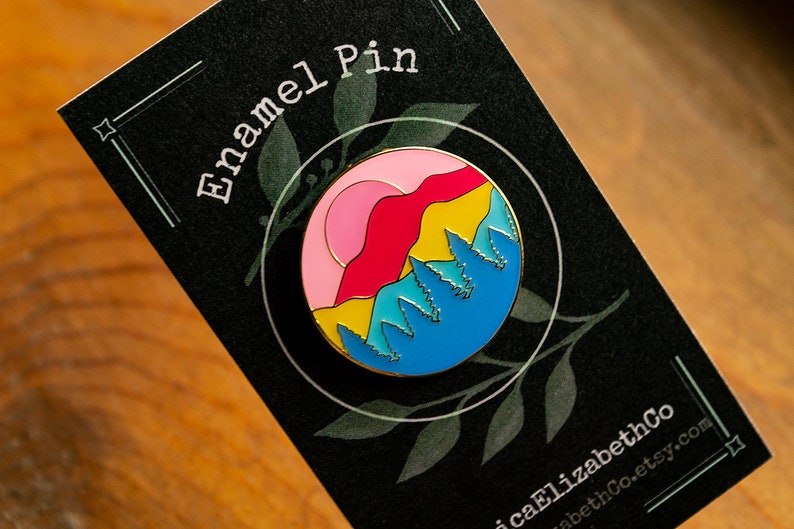 Subtle Pansexual Flag Enamel Pin Mountain Pin Pride Pin Enamel - Etsy