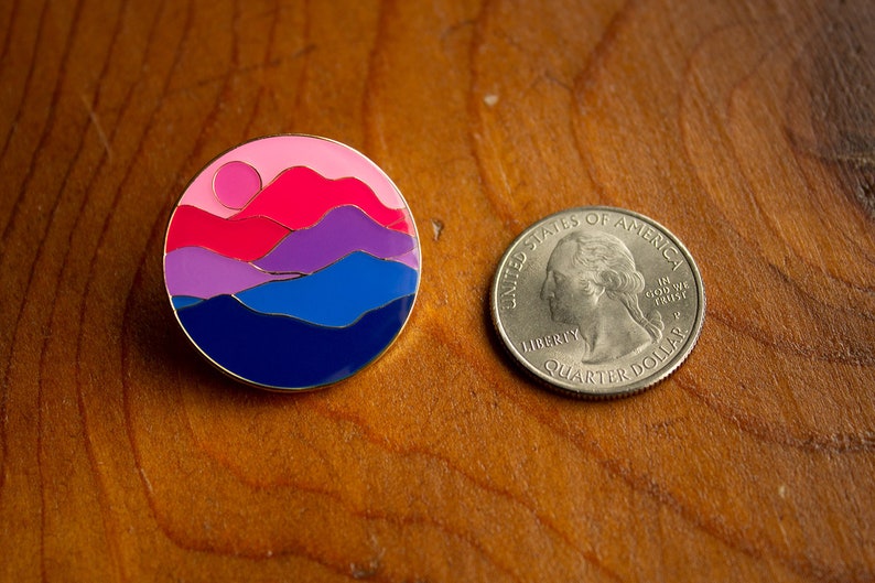 Subtle Bisexual Flag Enamel Pin Enamel Cute Pin Set Pins Laple - Etsy