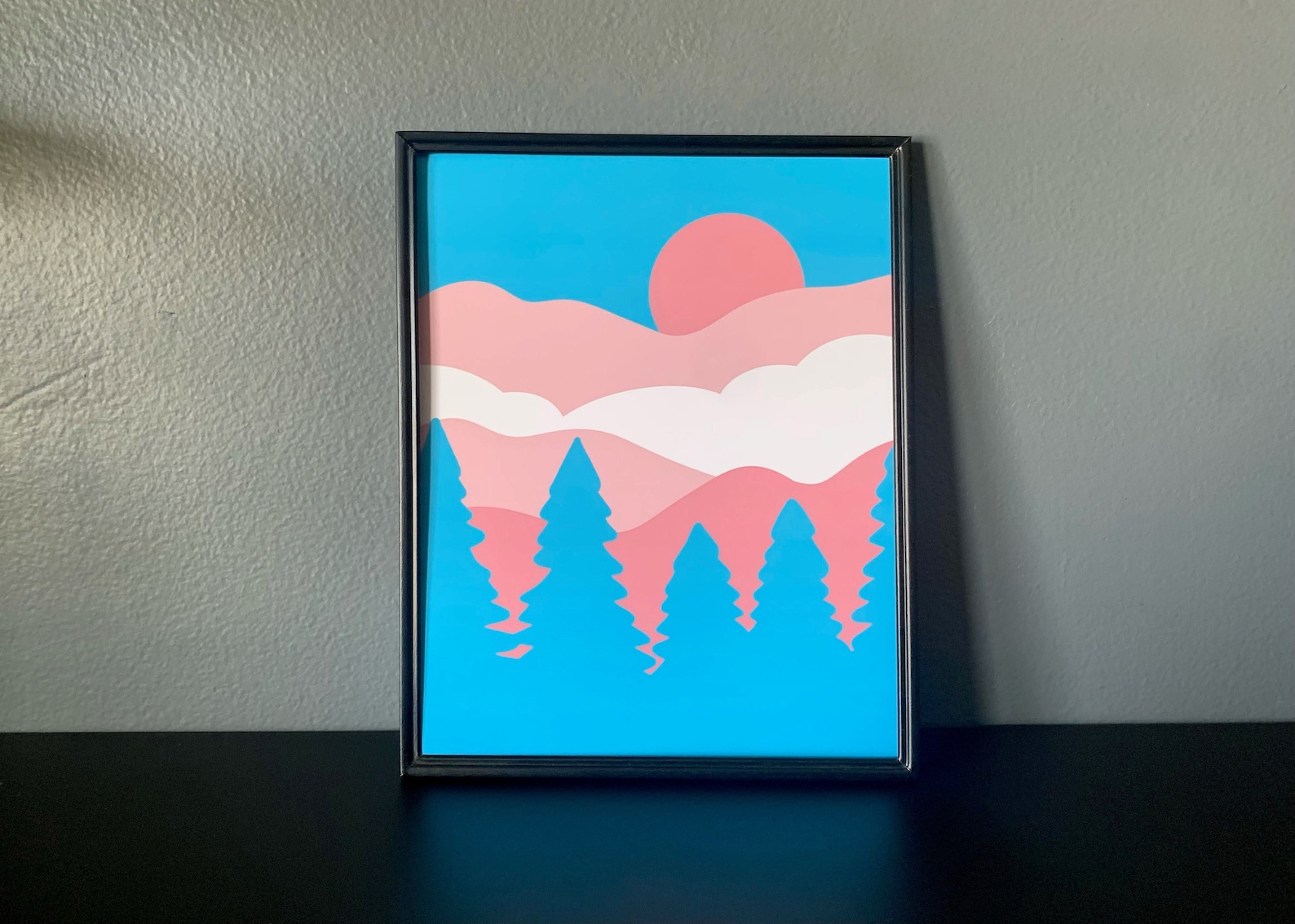 Subtle Trans Flag Poster 8x10 Poster Mountain Poster | Etsy